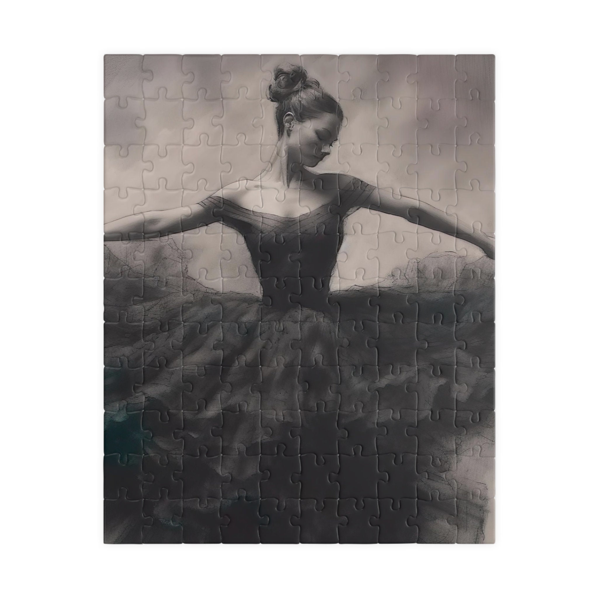 Ballet Dancer Puzzle Black & White Artwork Engaging and Challenging ...