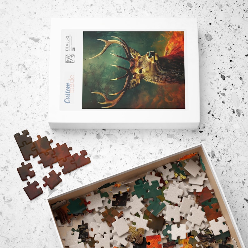 Puzzle|dramatic Style Deer Artwork | Captivating Puzzle for Art ...