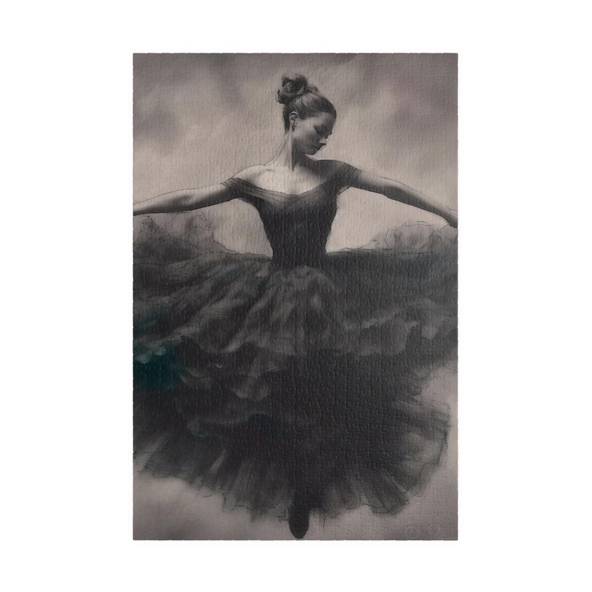 Ballet Dancer Puzzle Black & White Artwork Engaging and Challenging ...