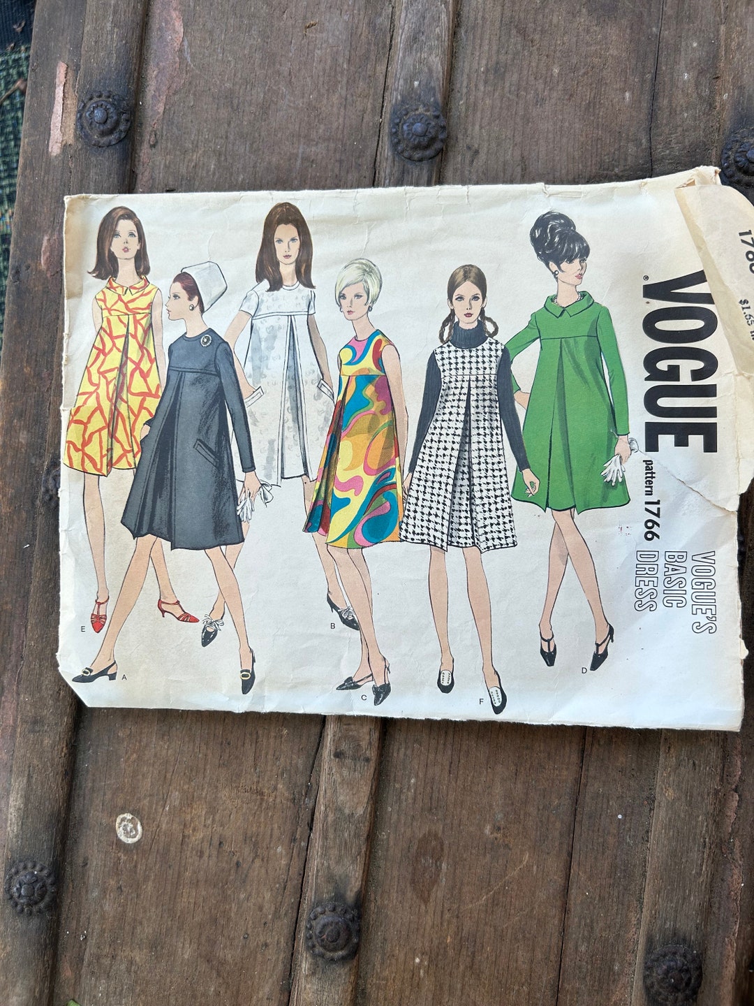 Original Vogue Dress Pattern Vintage Dress Pattern Vogue 1766 - Etsy