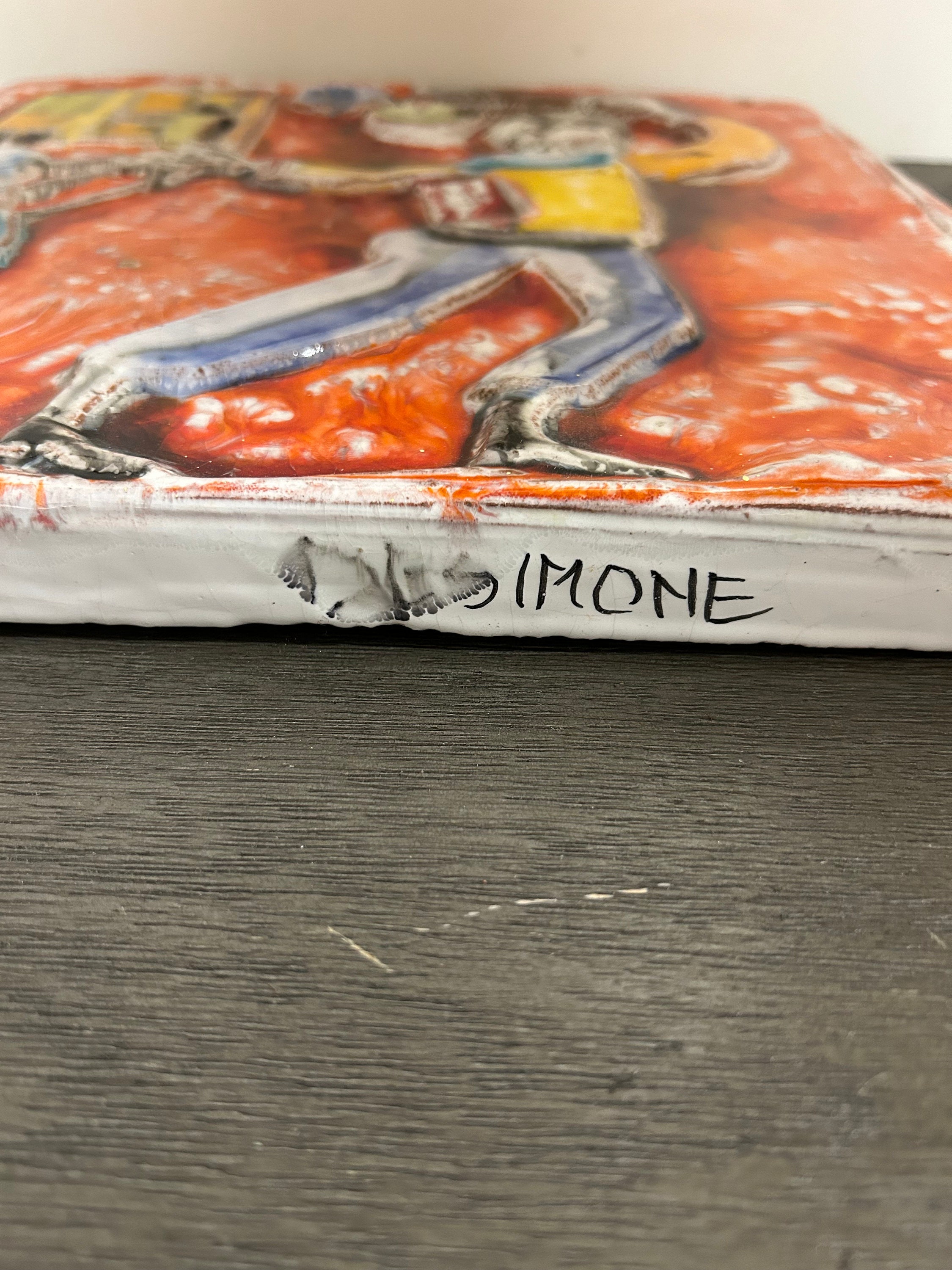 Early Giovanni Desimone Wall Tile, Ceramic Wall Tile Art, Italian ...