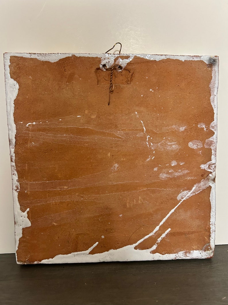 Early Giovanni Desimone Wall Tile, Ceramic Wall Tile Art, Italian ...