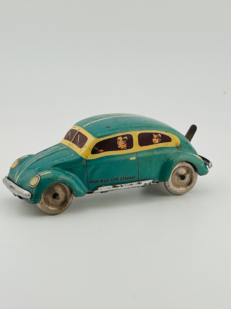 Vintage Wind up Toy Volkswagen Beetle Bug Car, Tin Litho Car From US ...