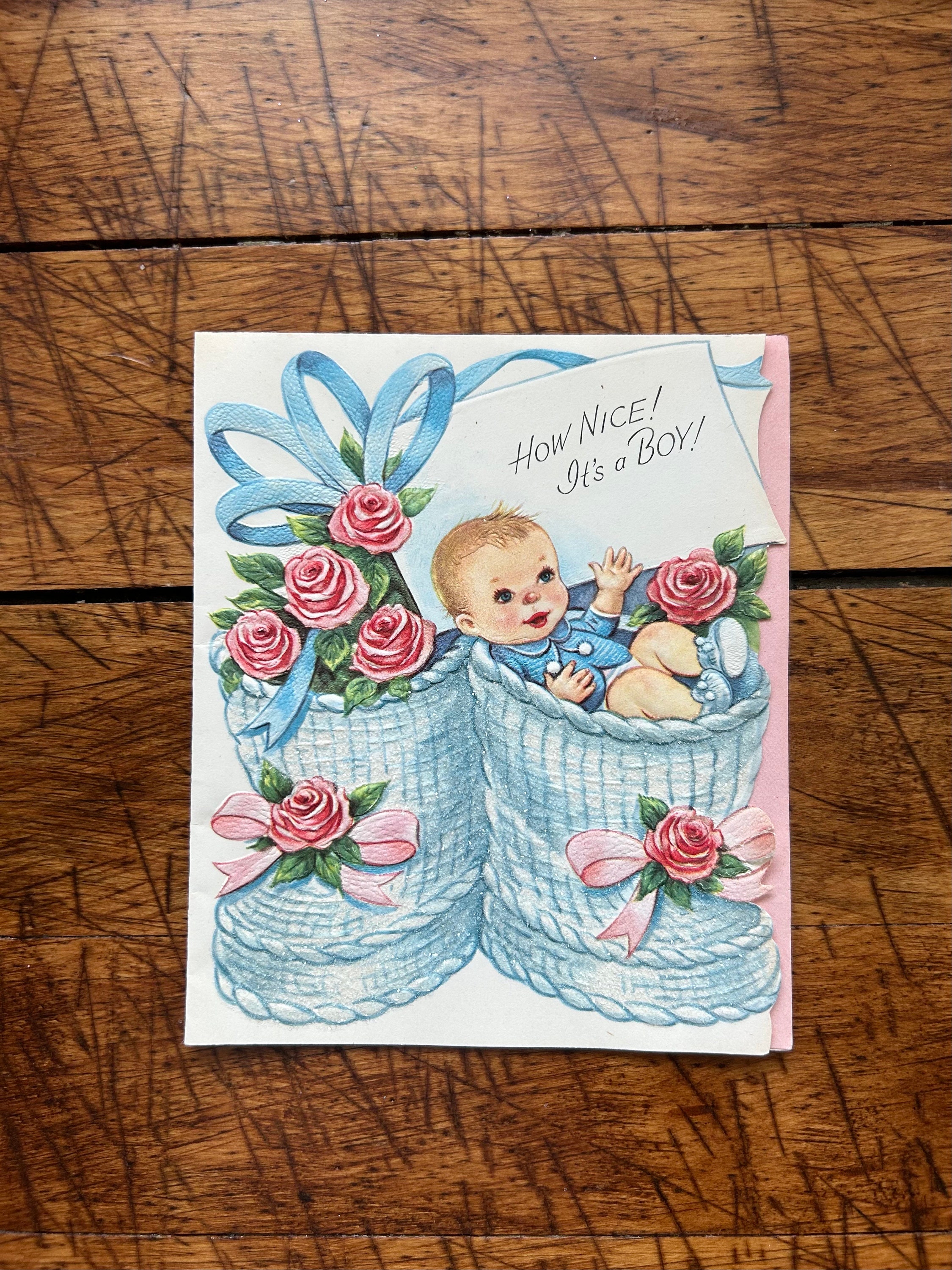 Vintage 1960s 'it's A Boy' Greeting Cards, Set of 4 - Etsy