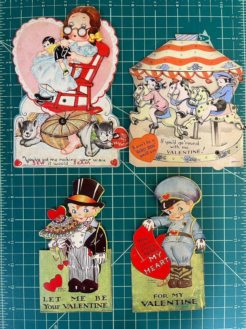 1930's Articulating Valentines Cards - Etsy