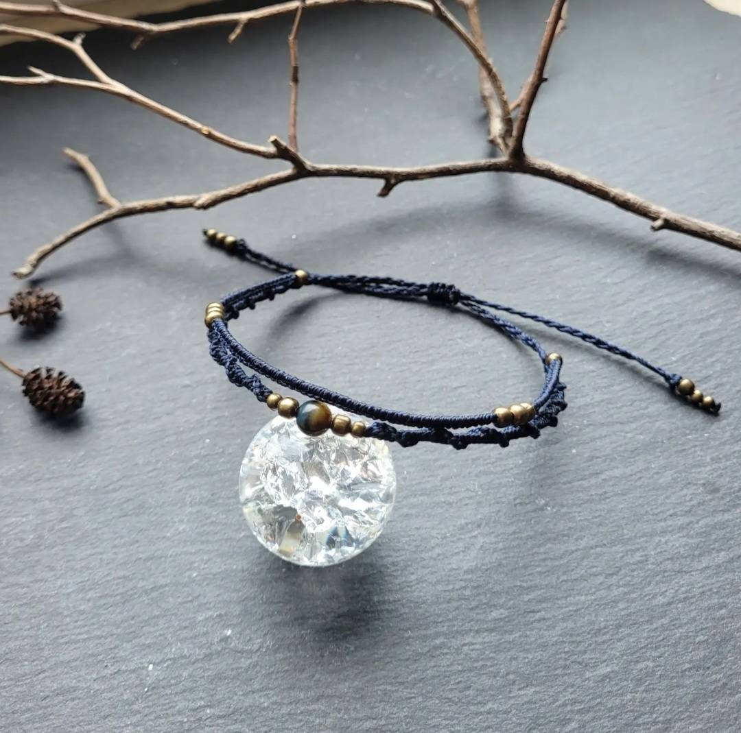 Macrame Macrame Foot Band/ Upper Bracelet, Tiger Eye, Bronze Beads ...