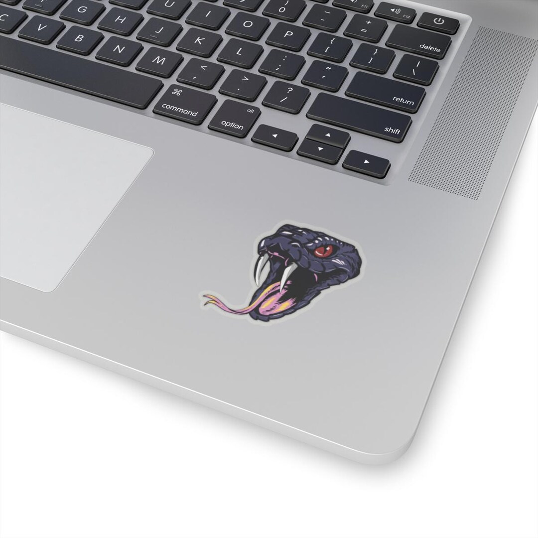 Venomous Snake Head Kiss-cut Stickers | Fanged Serpent Decal - Etsy