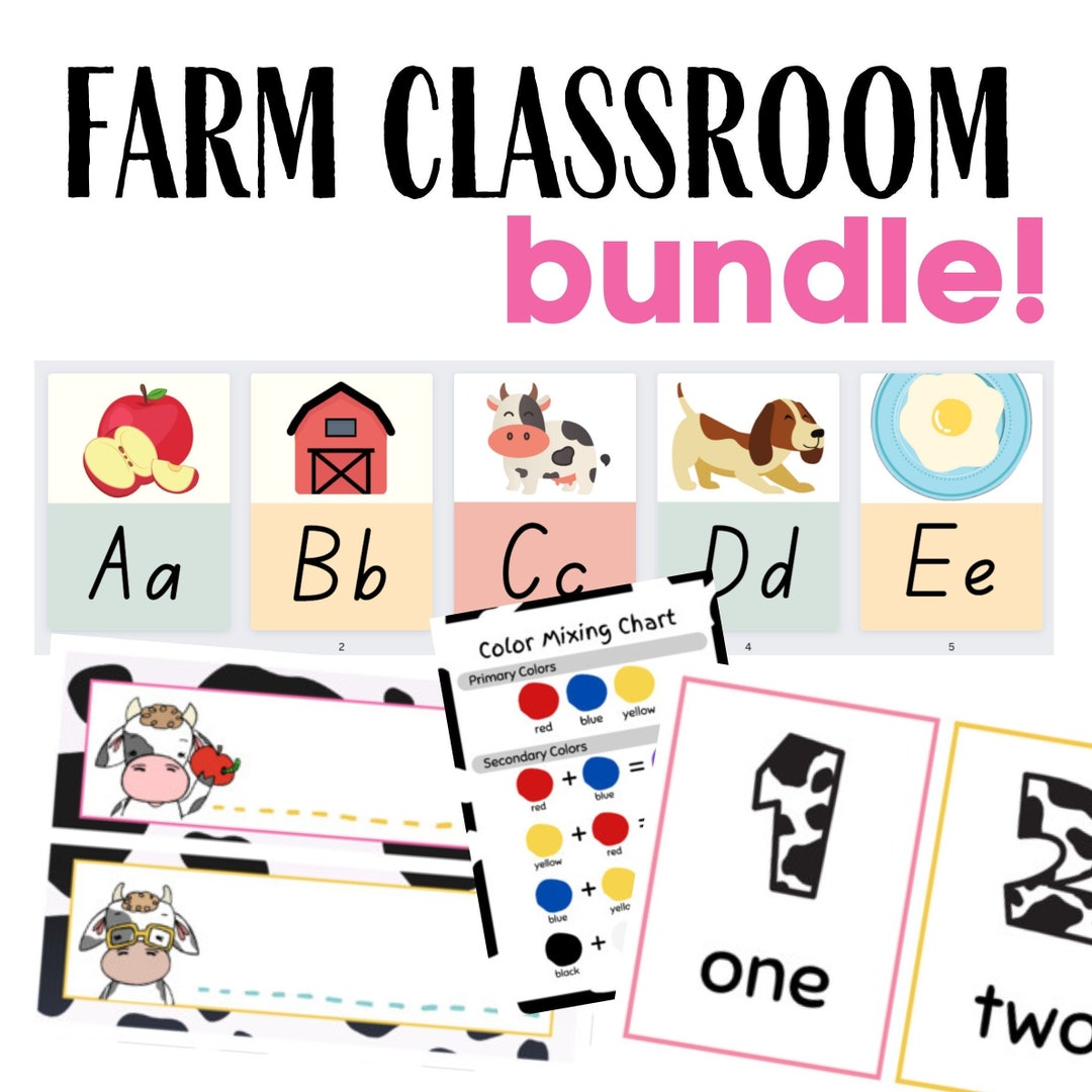 Farm Classroom Bundle - Etsy
