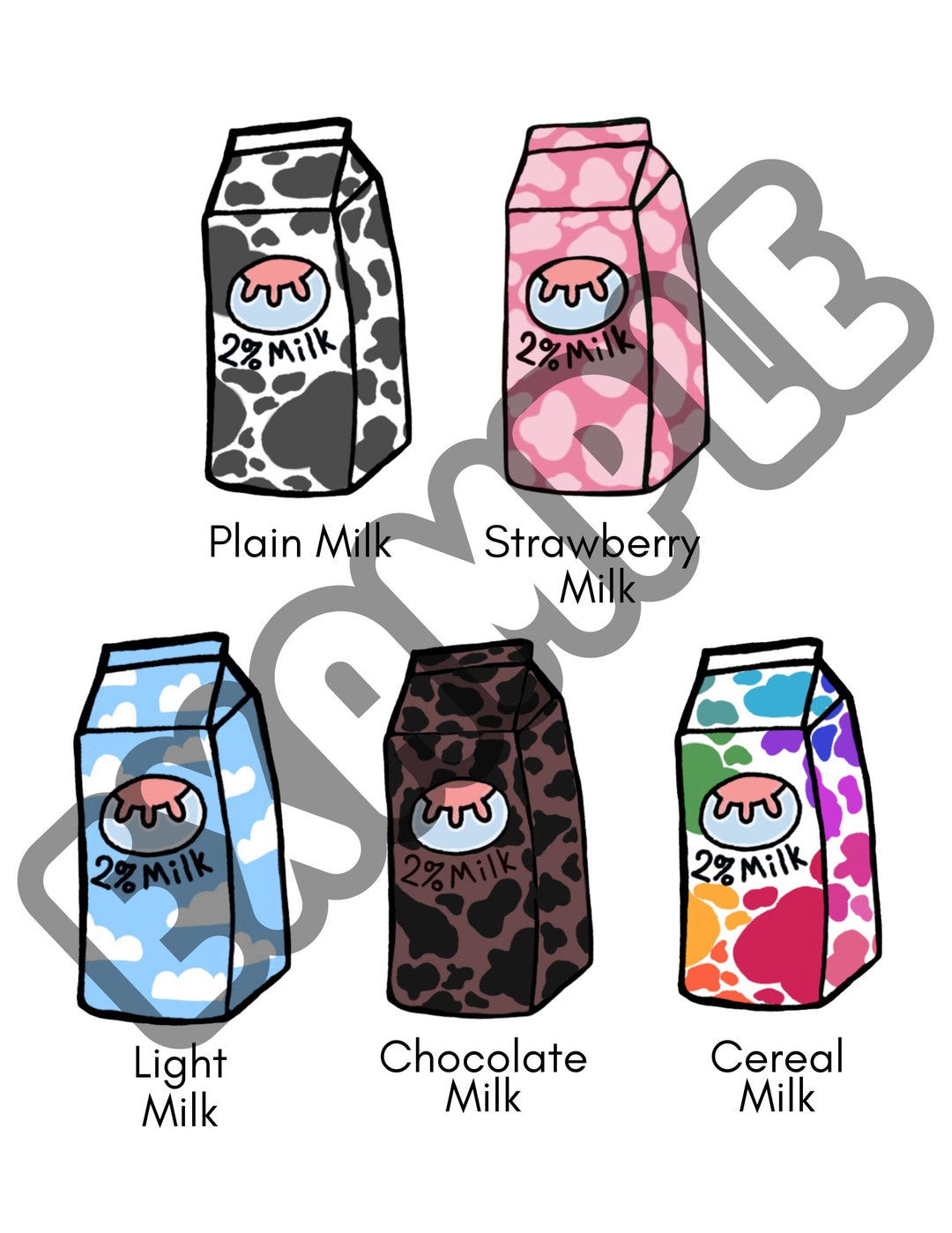 Cow Print Milk Art Download - Etsy