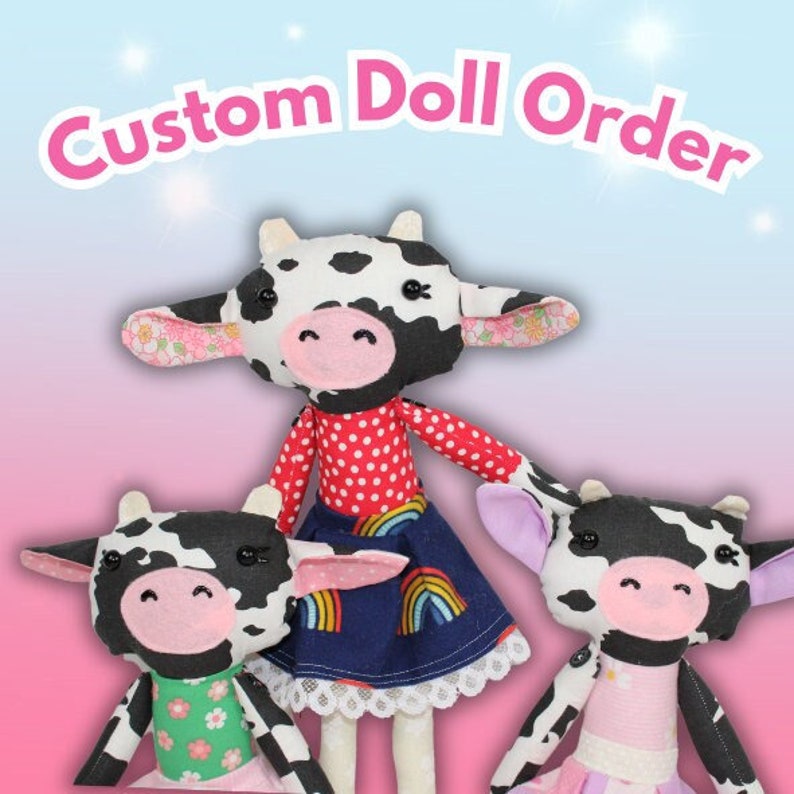 Custom Fabric Cow Doll Order - Etsy