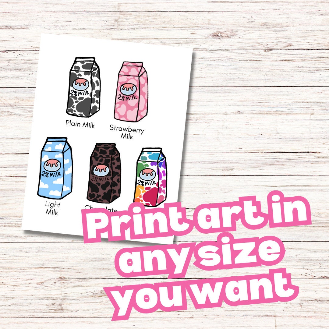 Cow Print Milk Art Download - Etsy