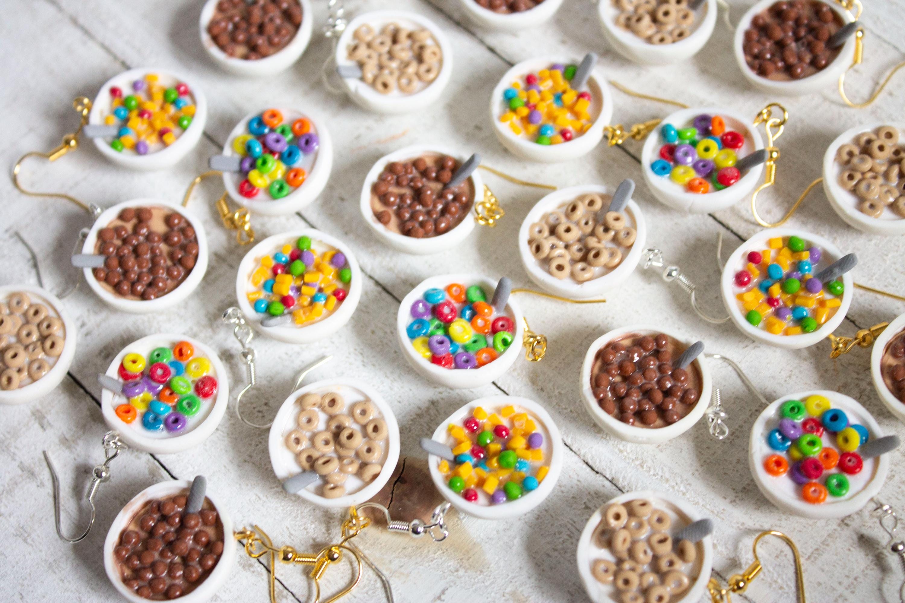 Cereal Earrings: Fun Handmade Polymer Clay Breakfast Jewelry - Etsy