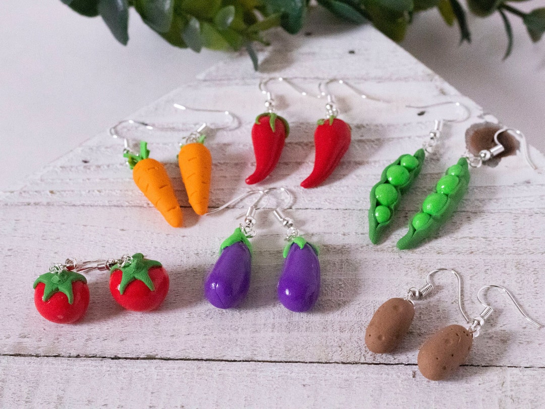 Vegetable Earrings // Garden Earrings // Quirky Earrings // - Etsy