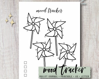Mood Tracker Printable Insert for Bullet Journal & Planner | Etsy