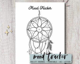 Mood Tracker Printable Insert Pinwheels Bullet Journal | Etsy