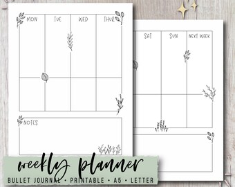 Journal Printable Planner Inserts Set Geometric Floral Undated Template ...