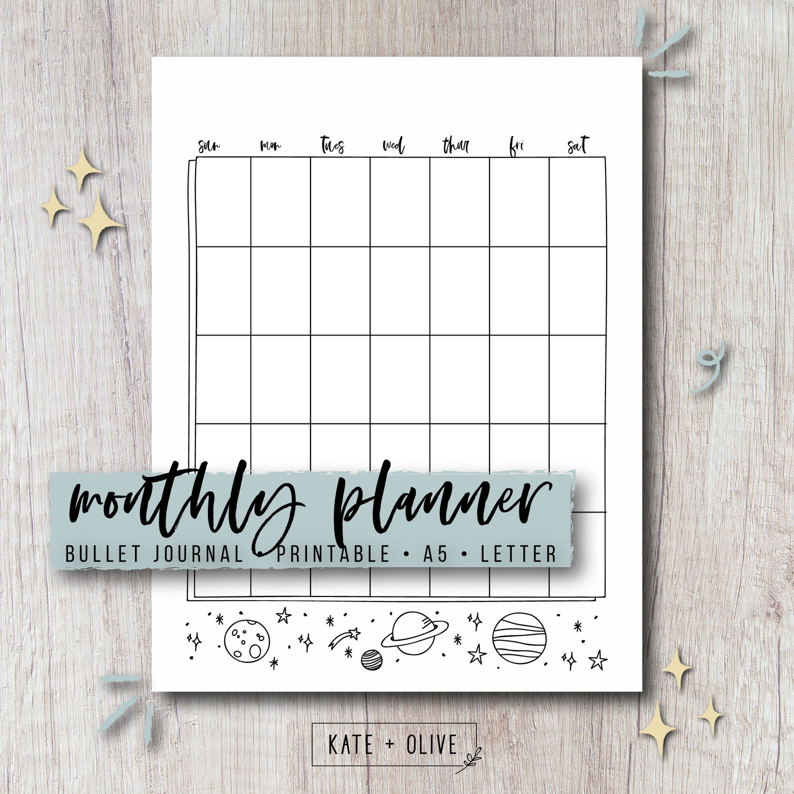 Journal Monthly Planner Printable Insert Space Template - Etsy