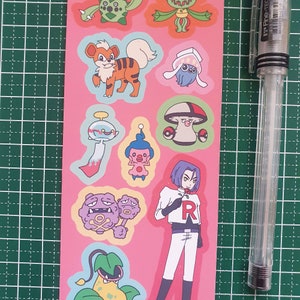Team Rocket Stickers for Kawaii Cute Journaling - Etsy