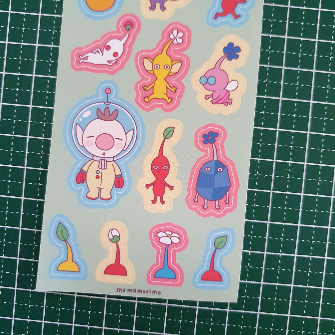 PVC Collectible Stickers For Fans Pikmin - Cute PVC Character Decal ...