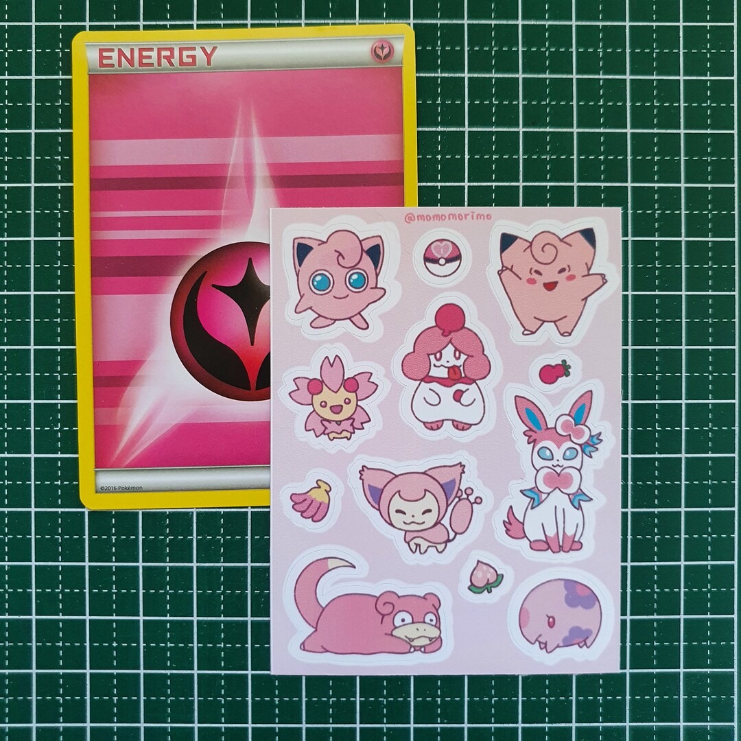 Pink Pokemon Stickers for Kawaii Journaling - Etsy