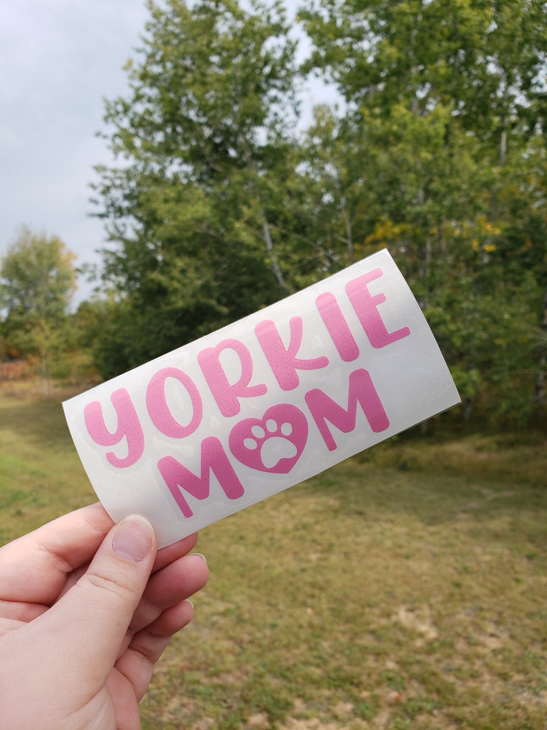 Yorkie Mom Decal - Dog Mom Decal - Yorkie Mom - Fur Mama - Car Decal ...