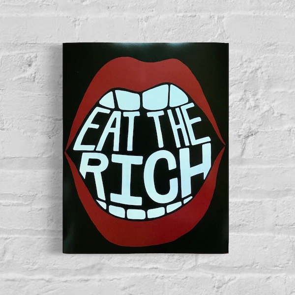 Eat the Rich Poster Wall Art - Etsy