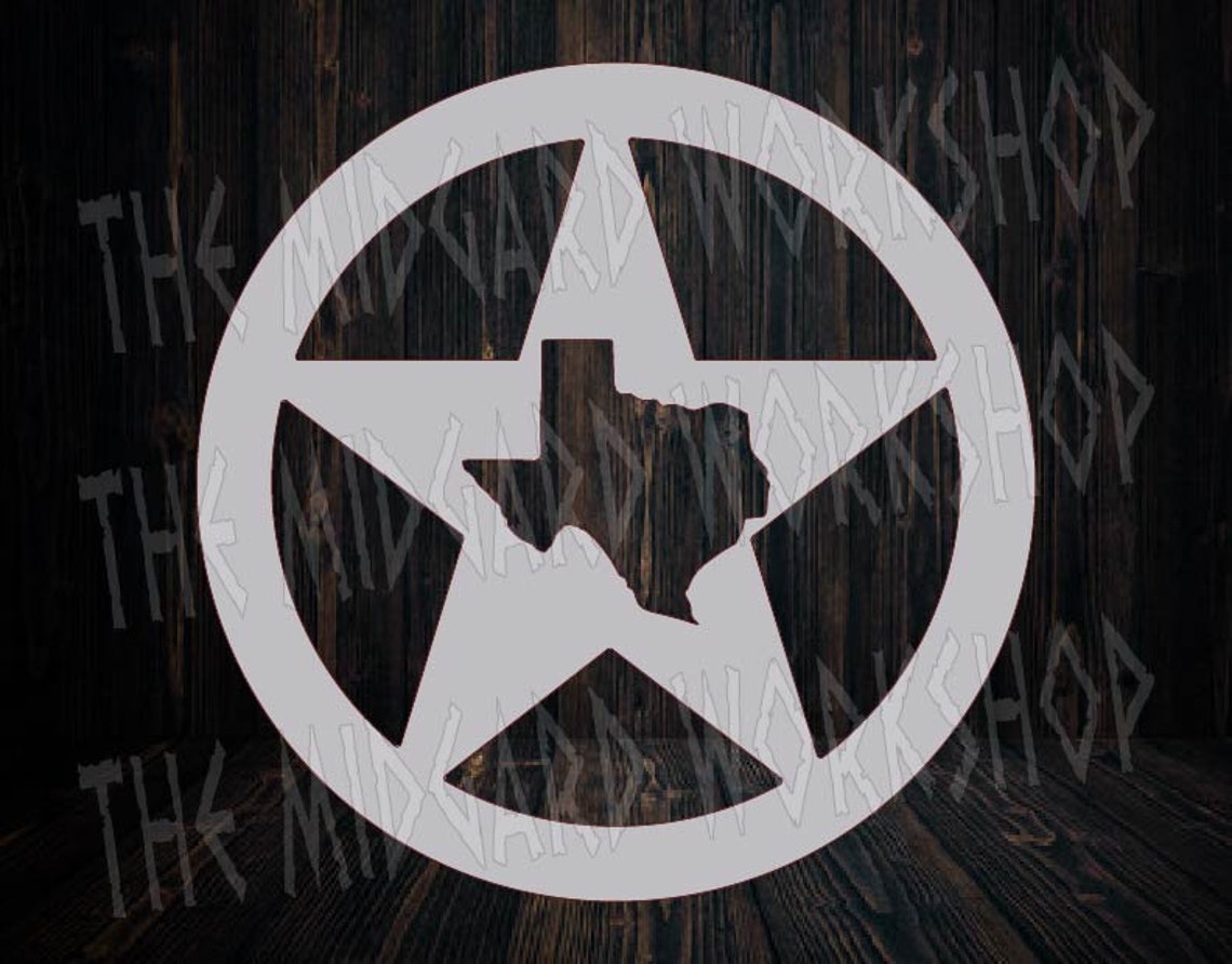 Texas Star DXF SVG PNG File Nice Cut File Cnc Plasma Vinyl | Etsy