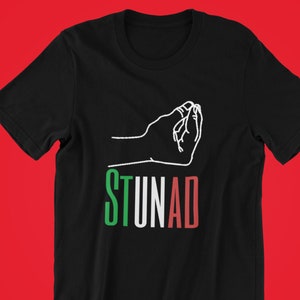 Words in Italian Stunad Italian Funny Italy Gift Short-sleeve Unisex T ...