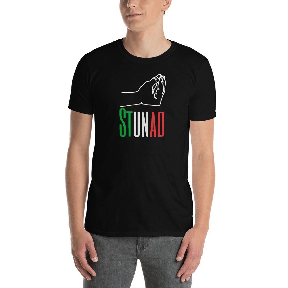 Words in Italian Stunad Italian Funny Italy Gift Short-sleeve Unisex T ...