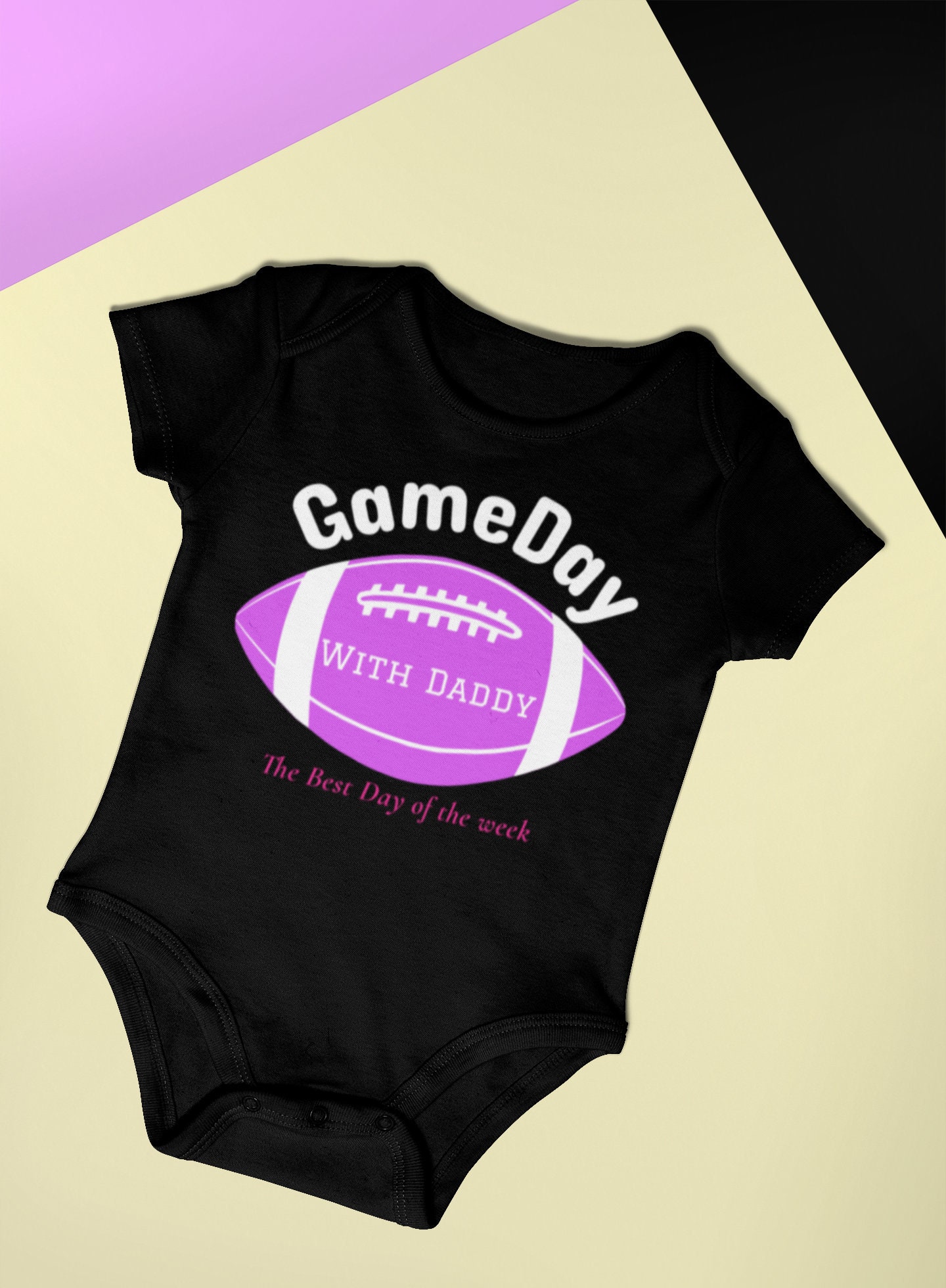 Football Gameday With Daddy Cute Girls Newborn Baby Jumpsuit - Etsy