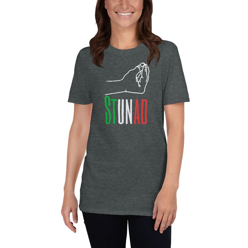Words in Italian Stunad Italian Funny Italy Gift Short-sleeve Unisex T ...