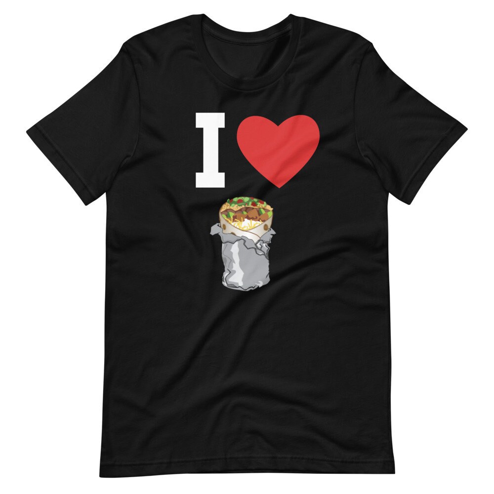 I Love Burritos Funny Foodie Trending Mexican Food Meme Short-sleeve ...