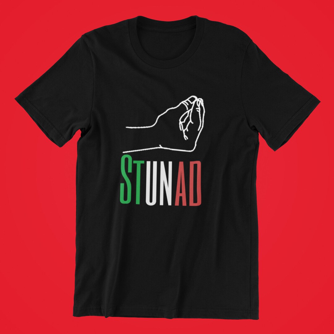 Words in Italian Stunad Italian Funny Italy Gift Short-sleeve Unisex T ...