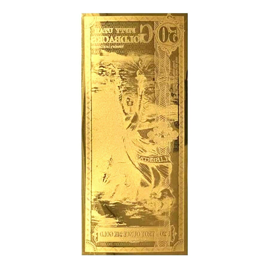 UTAH GOLDBACK Full Set Aurum 24kt Gold Foil Notes Bu 1,5,10,25,50 1/ ...