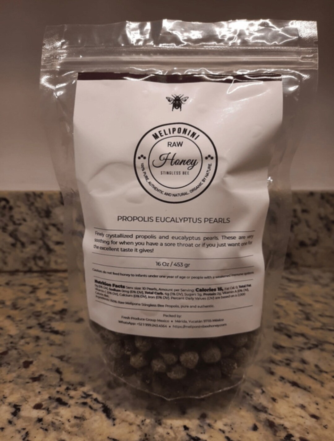 100% Pure Melipona Stingless Bee Raw Honey Propolis PEARLS With ...