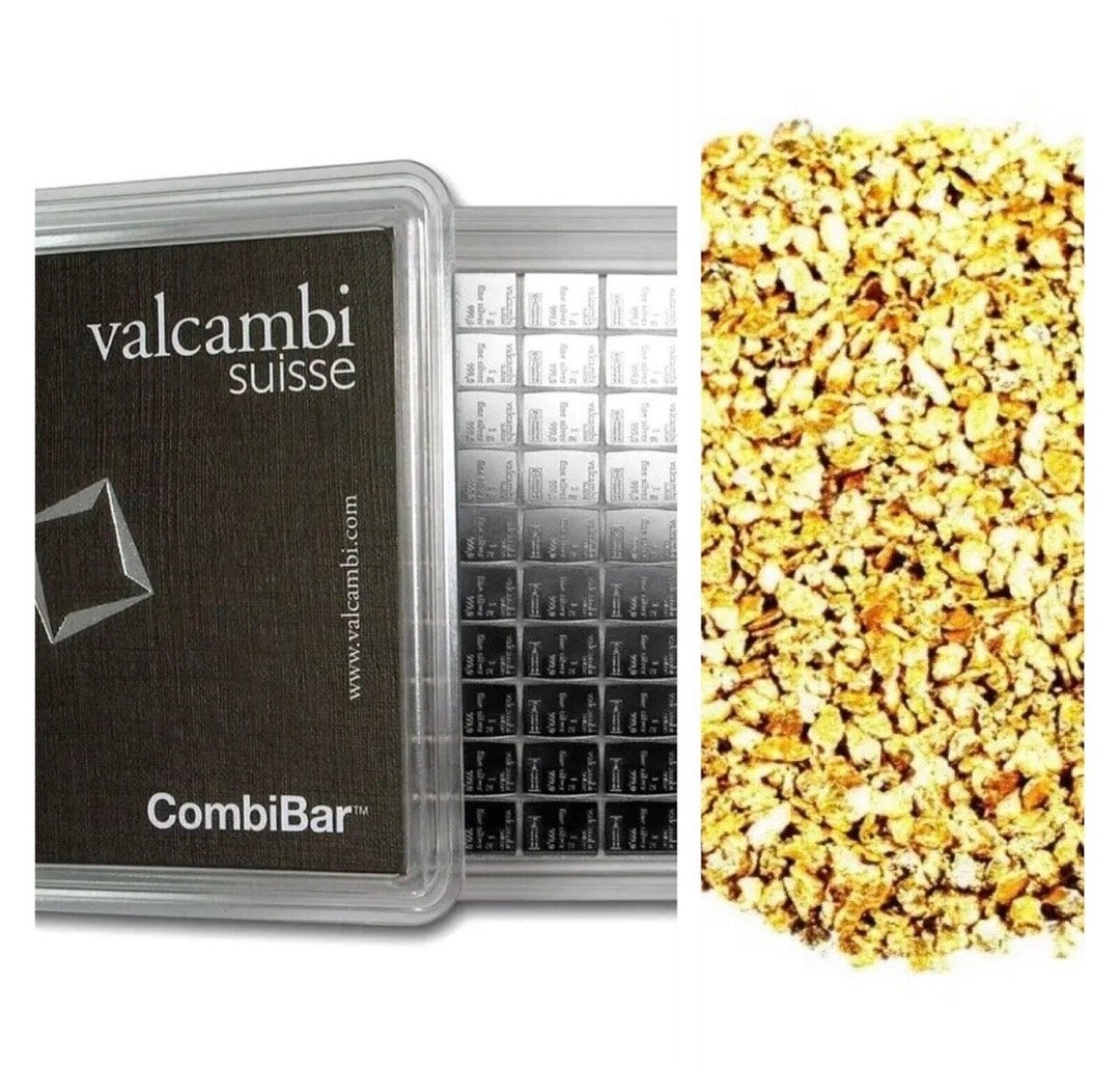 1 GRAM .999 Fine Silver VALCAMBI Silver Combi Bar Bu 50 - Etsy