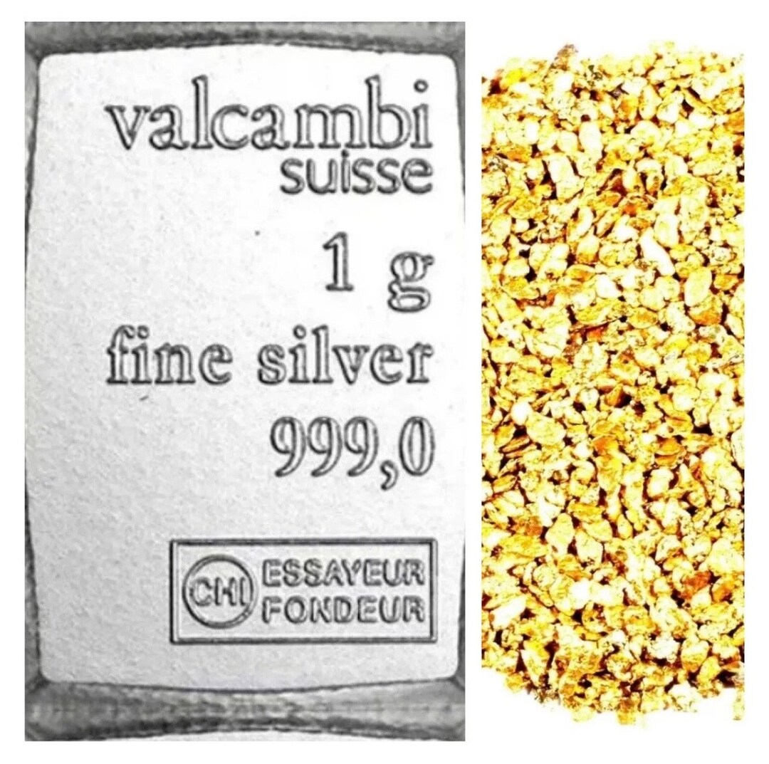 1 GRAM .999 Fine Silver VALCAMBI Silver Combi Bar Bu + 50 Piece Alaskan ...