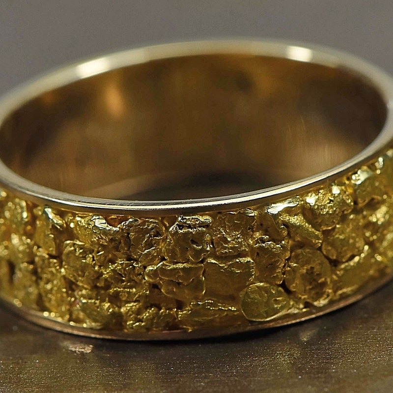 Gold Nugget Ring - Etsy