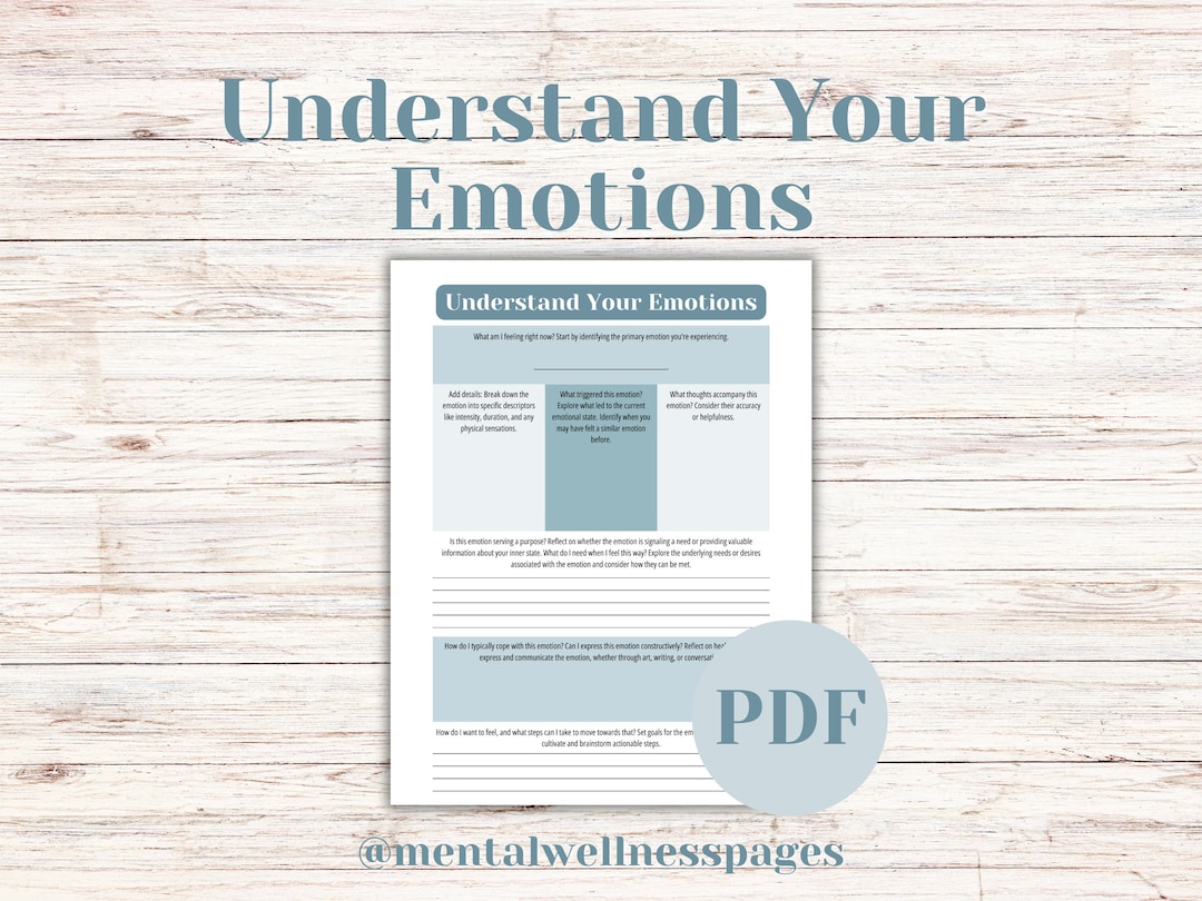 Understand Your Emotions | Printable Emotions Worksheet | Emotional ...