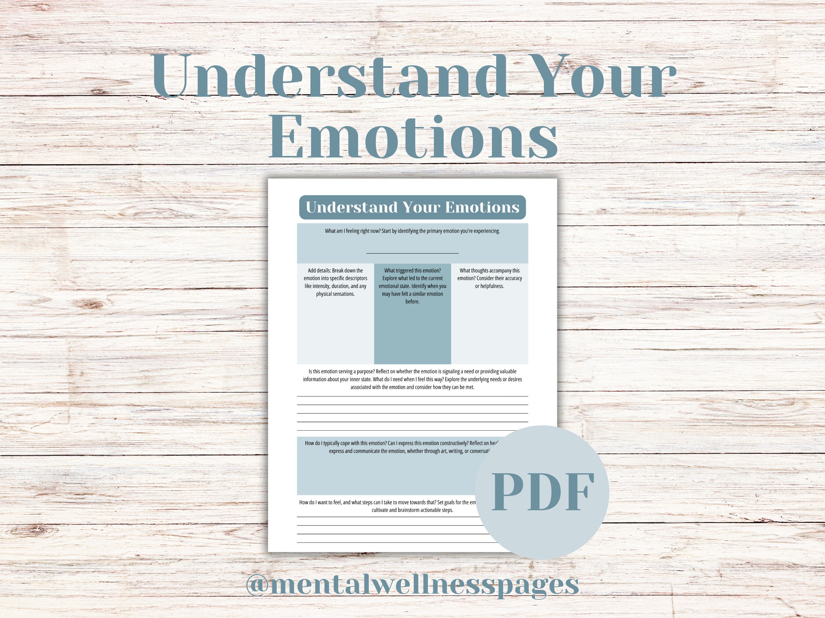 Understand Your Emotions | Printable Emotions Worksheet | Emotional ...