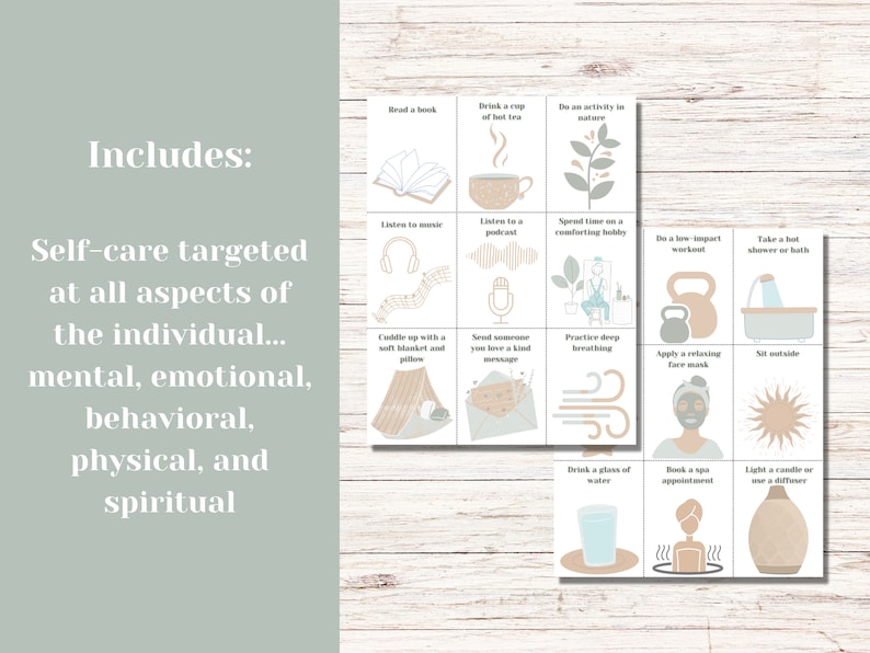 Self-care Cards | Develop Coping Skills | Stress Relief & Management ...