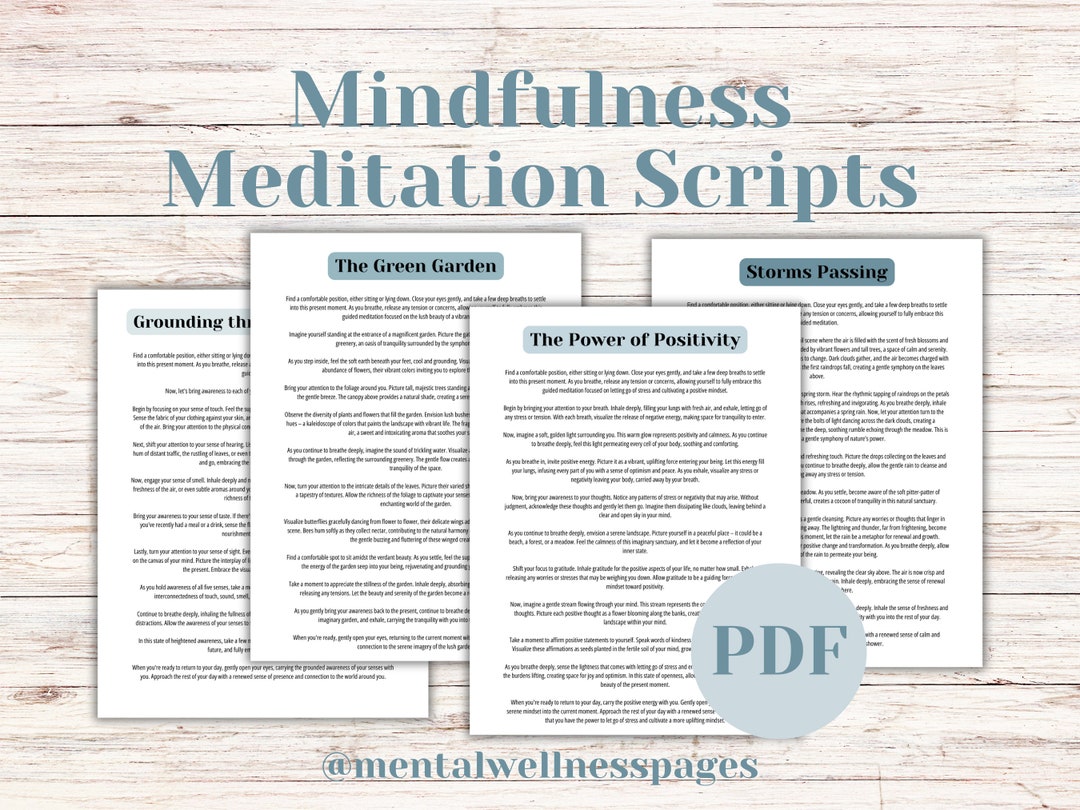 Mindfulness Meditation Scripts | Grounding Technique | Body Scan ...