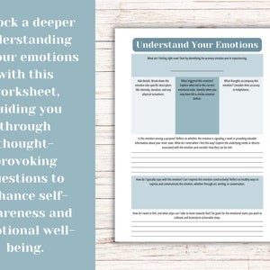 Understand Your Emotions | Printable Emotions Worksheet | Emotional ...