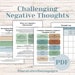 Challenging Negative Thoughts, CBT Worksheets, DBT, Positive Thinking ...