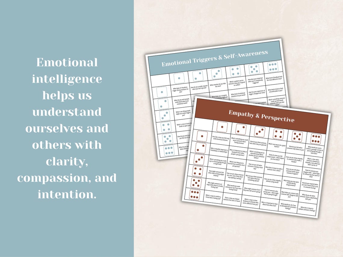 Emotional Intelligence Dice Game, Group Therapy, Ice Breaker Classroom ...
