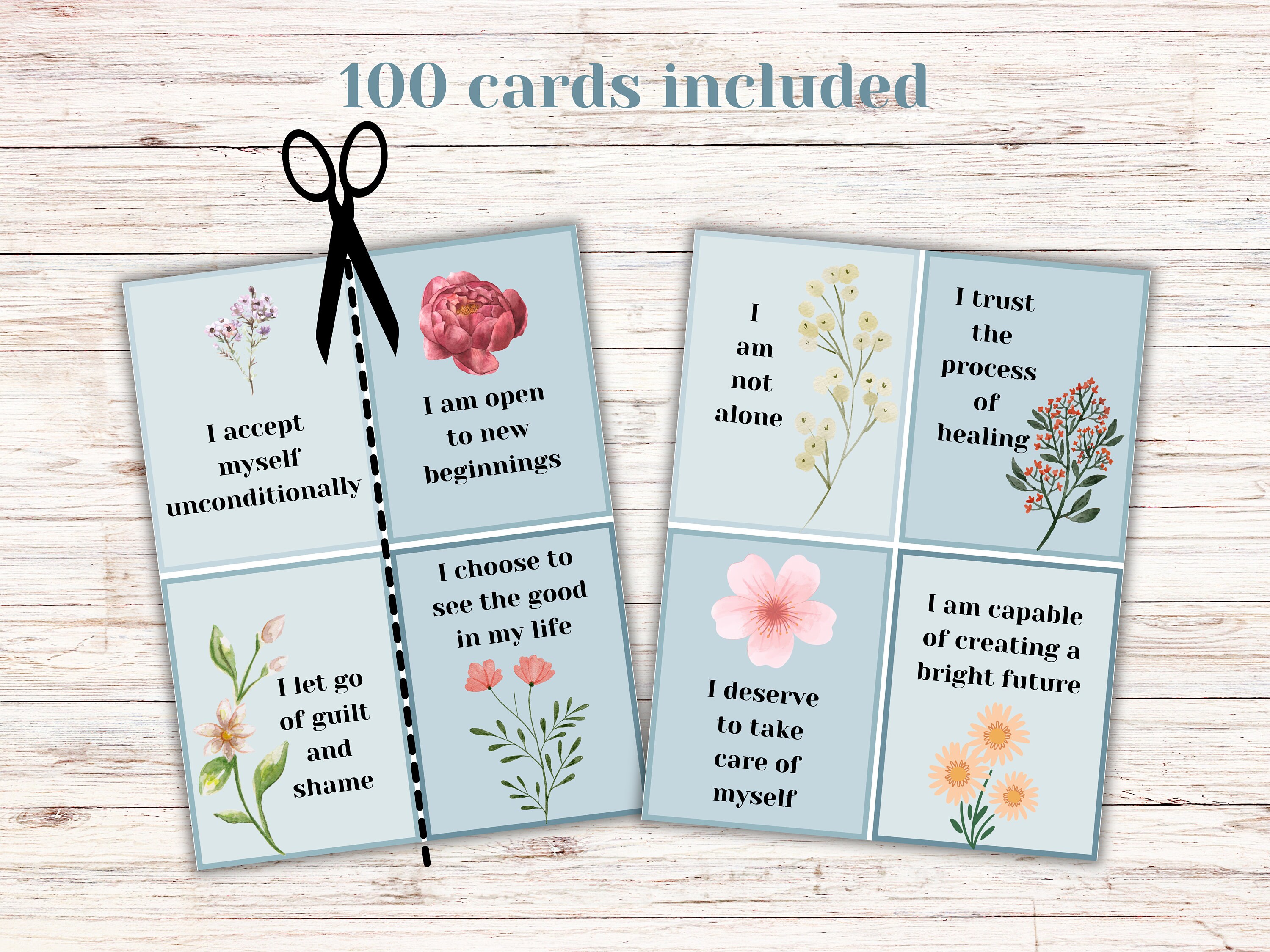 Trauma Affirmation Cards, Coping Cards, Healing Journey, Therapy Tool ...