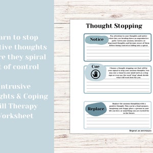 Thought Stopping Exercise | Anxiety & Depression Tool | Intrusive ...