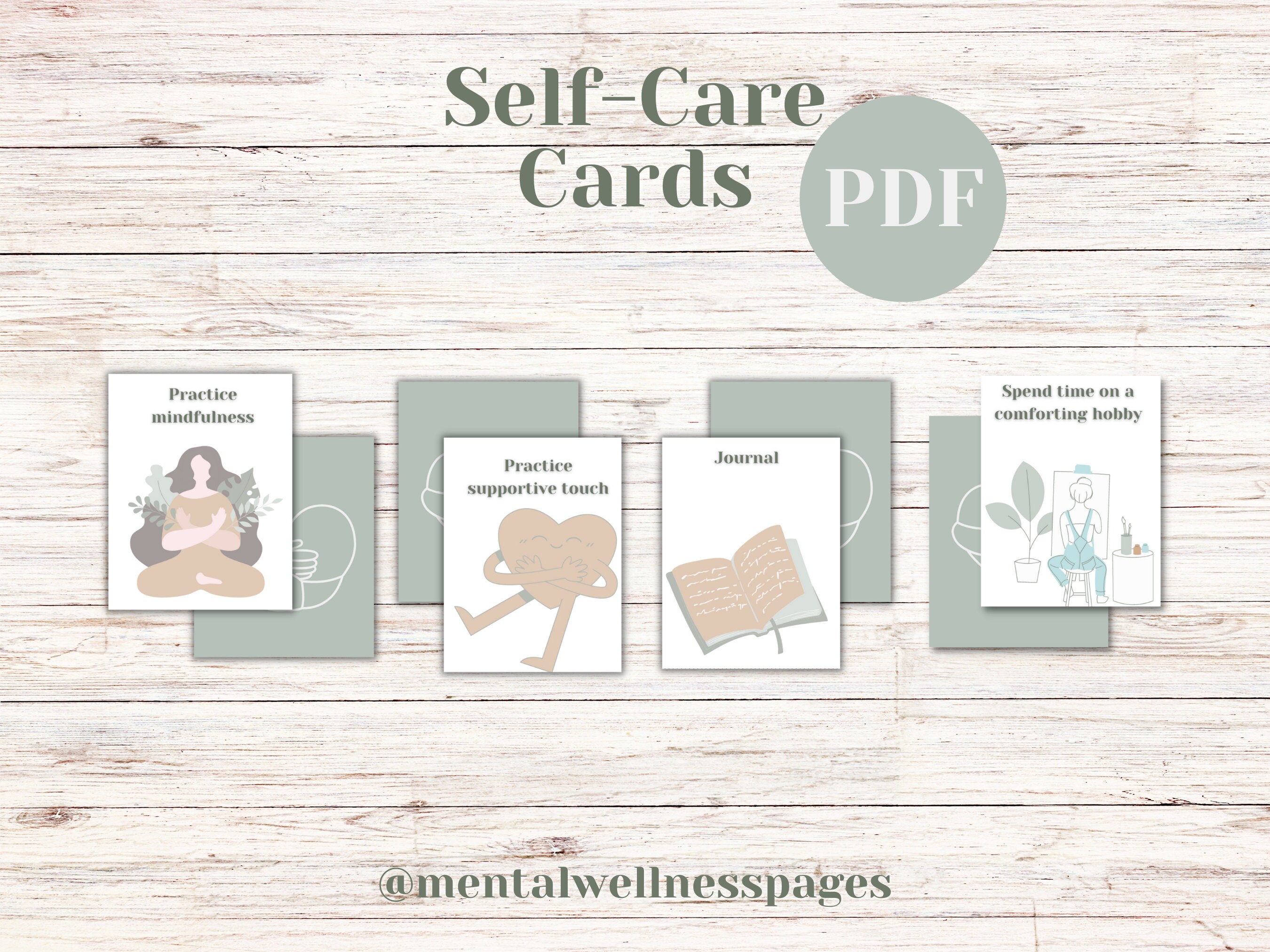 Self-care Cards | Develop Coping Skills | Stress Relief & Management ...