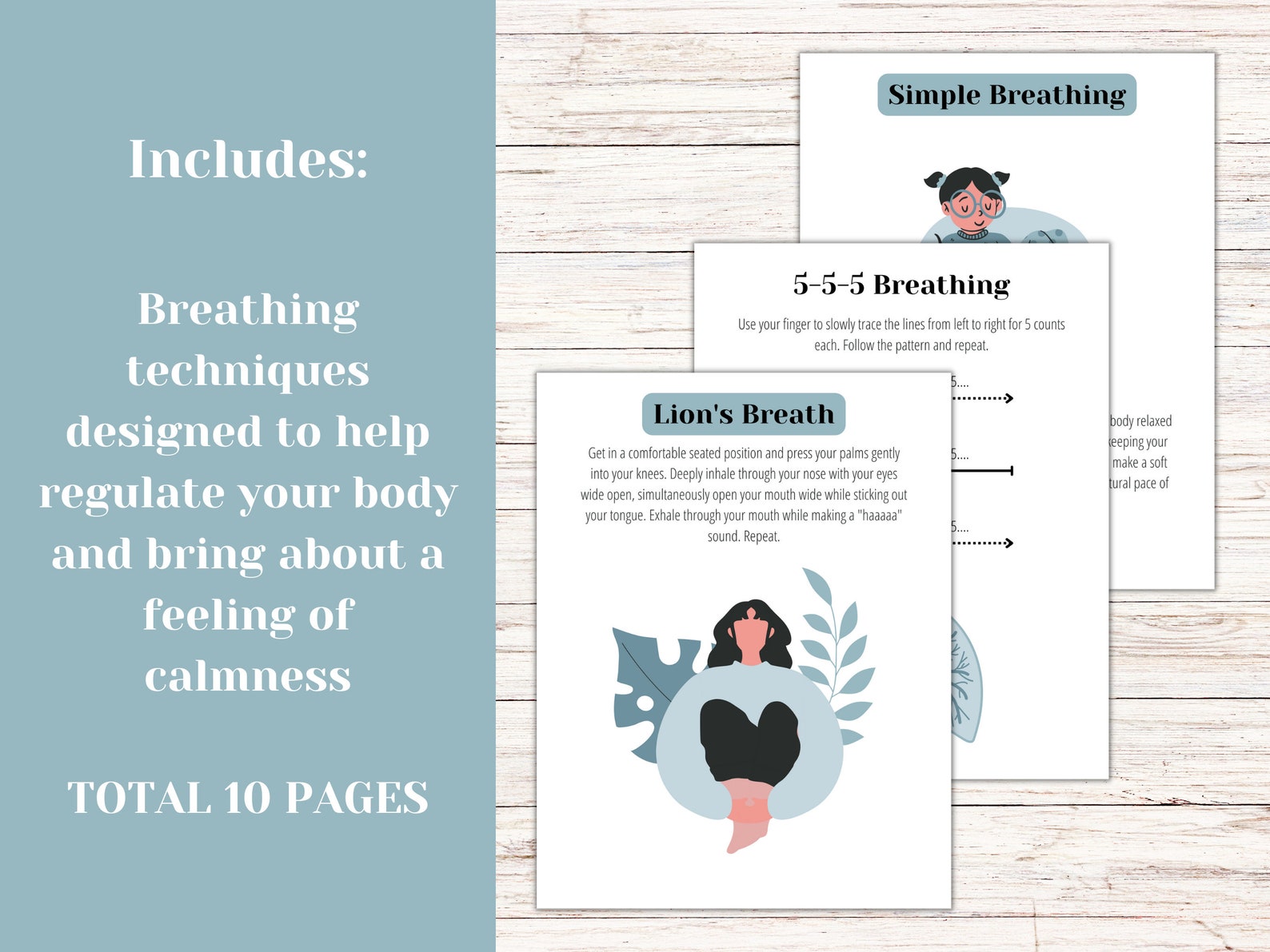 Deep Breathing Bundle | Breathing Cards, Breathing Tool, Grounding Kit ...