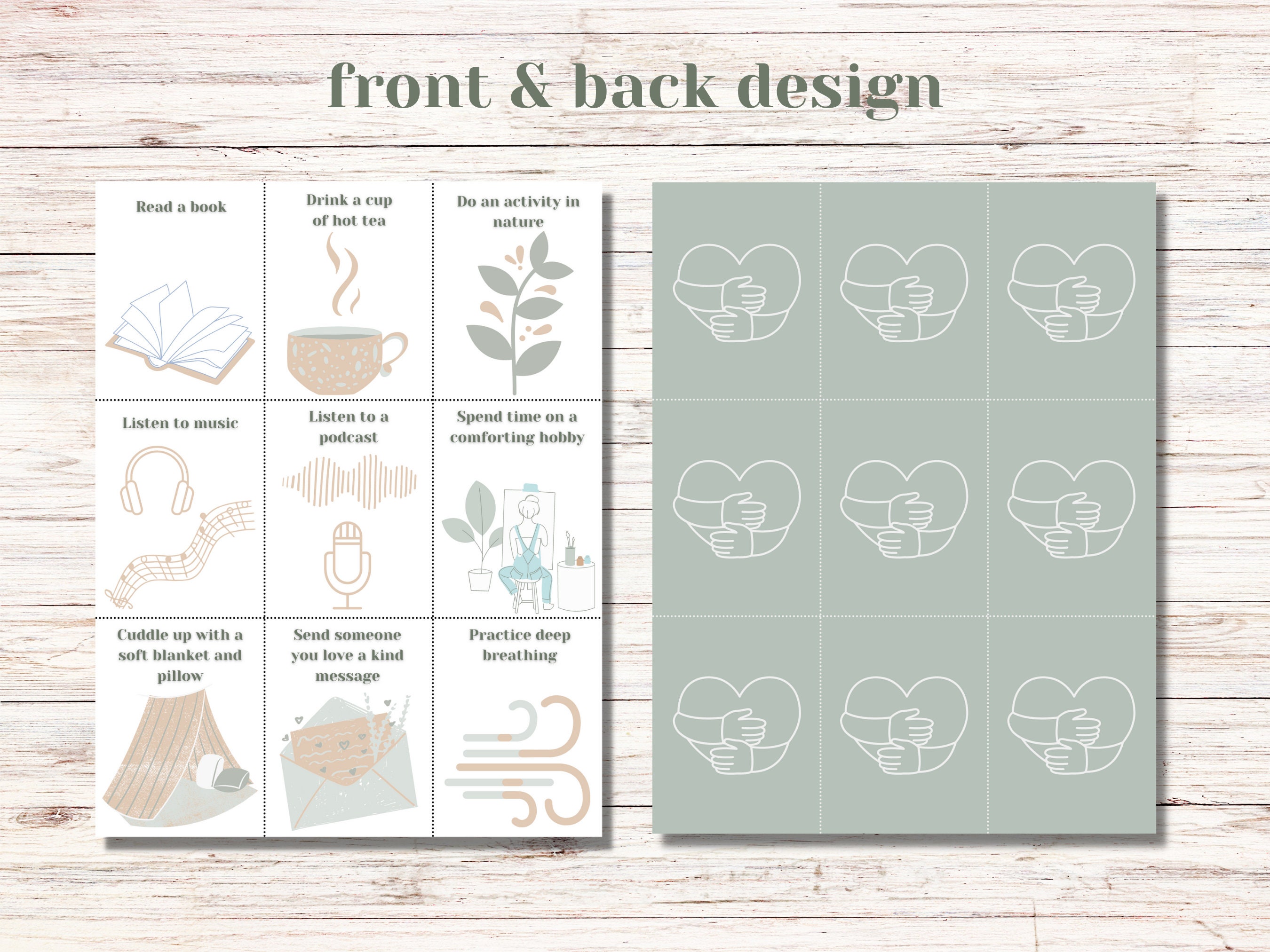 Self-care Cards | Develop Coping Skills | Stress Relief & Management ...